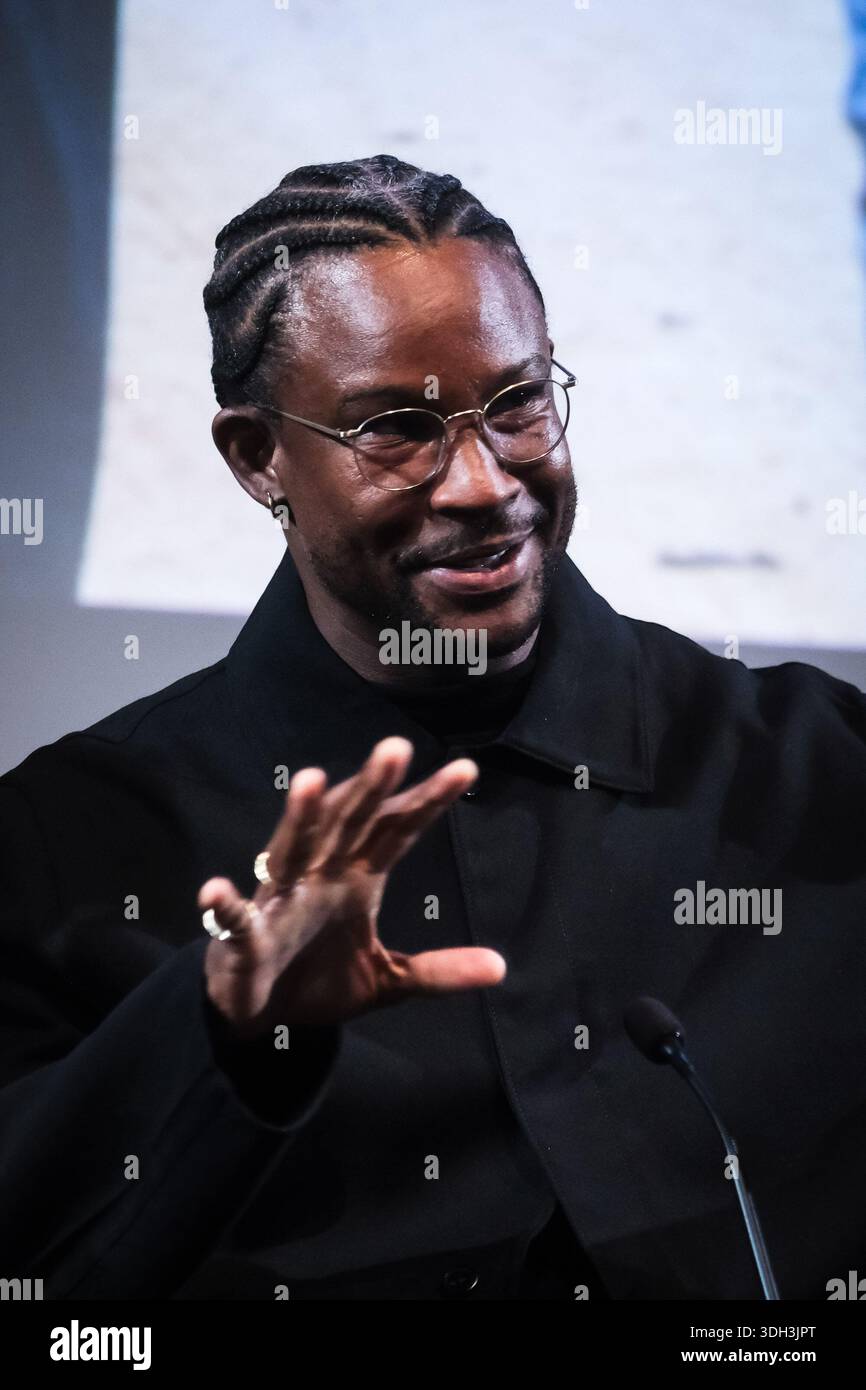 London, UK. 19 January 2026. Akinola Davies Jr on stage at Mark Kermode ...