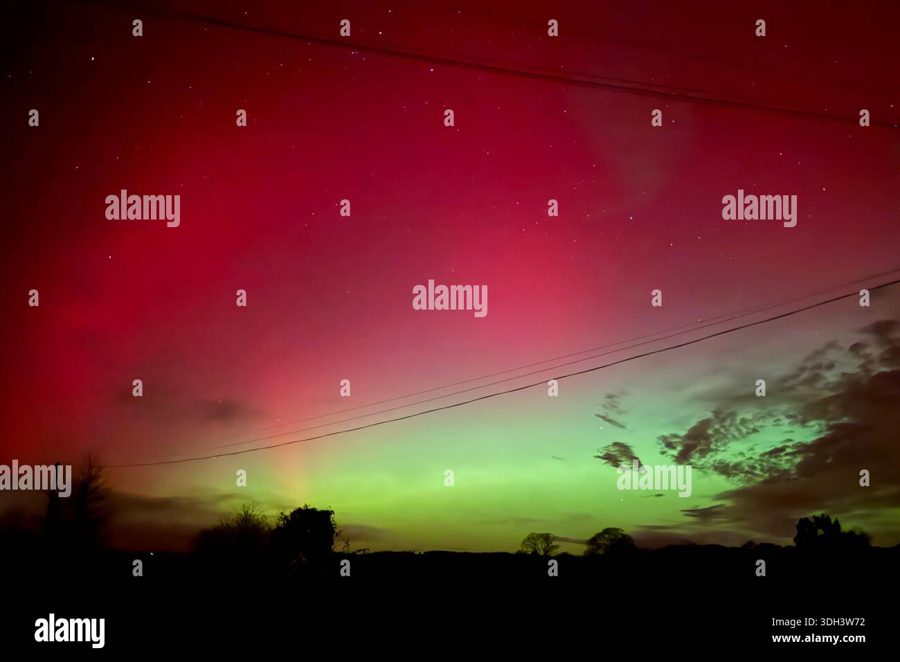 Doddiscombsleigh, Devon, UK. 19th Jan, 2026. Northern lights Aurora ...