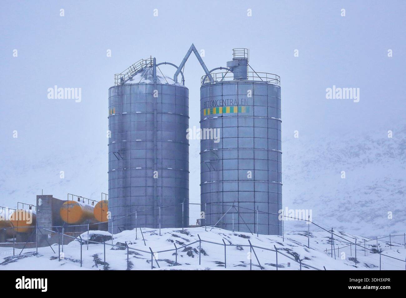 Nuuk, Grönland, 19.01.2026: Beton-Hersteller Betoncentralen *** Nuuk ...