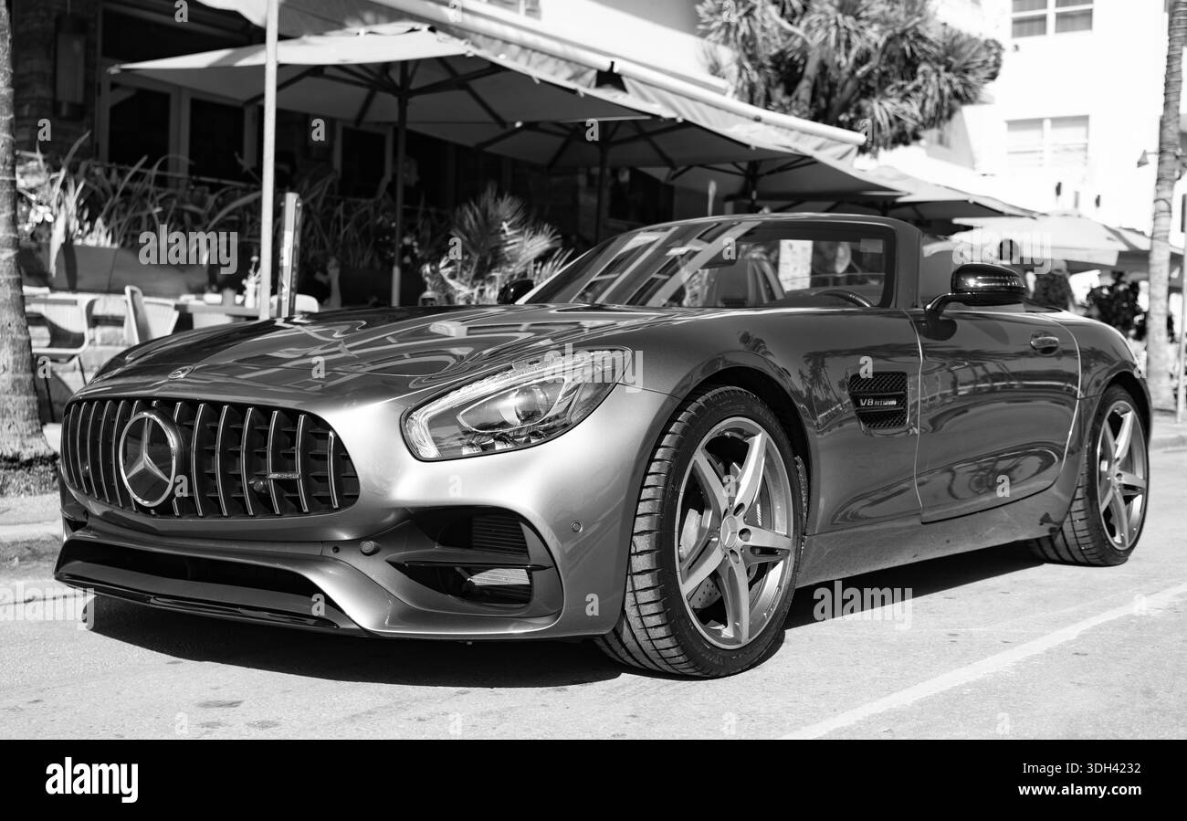 Miami, Florida, USA - December 11, 2024: Luxury car of Mercedes Benz ...
