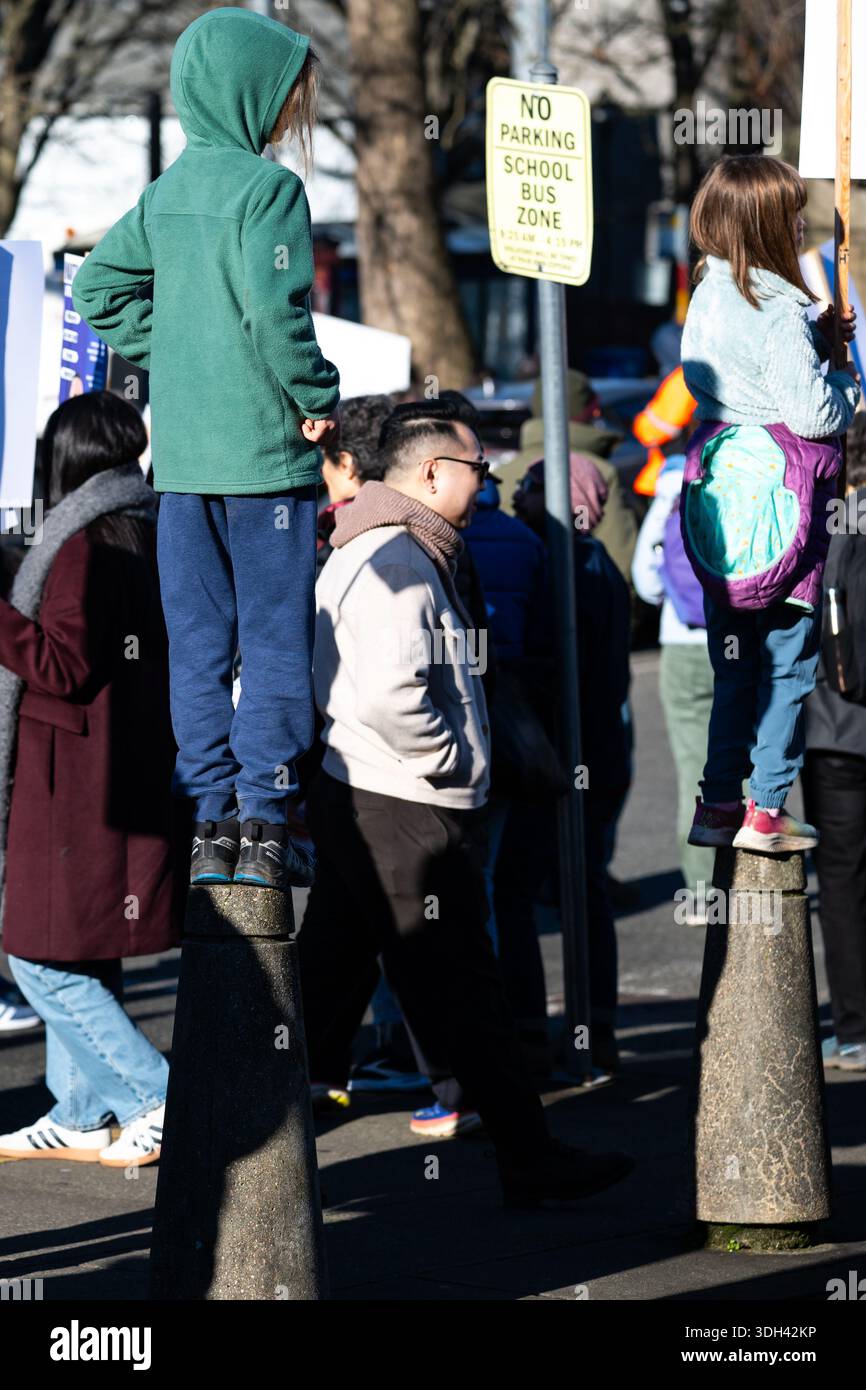 Seattle, USA. 19th Jan, 2026. Thousands gather and march on Martin ...