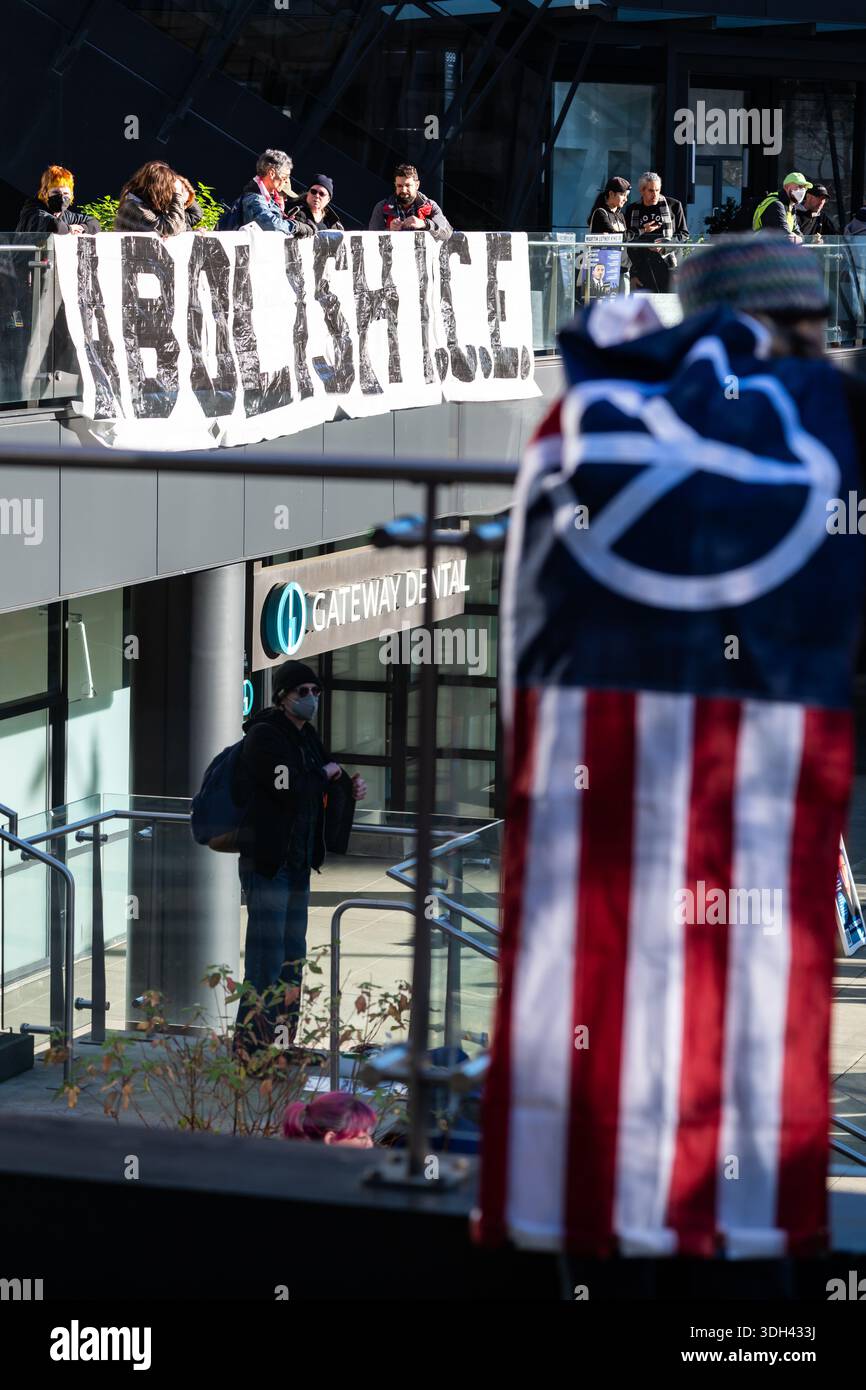 Seattle, USA. 19th Jan, 2026. Thousands gather and march on Martin ...