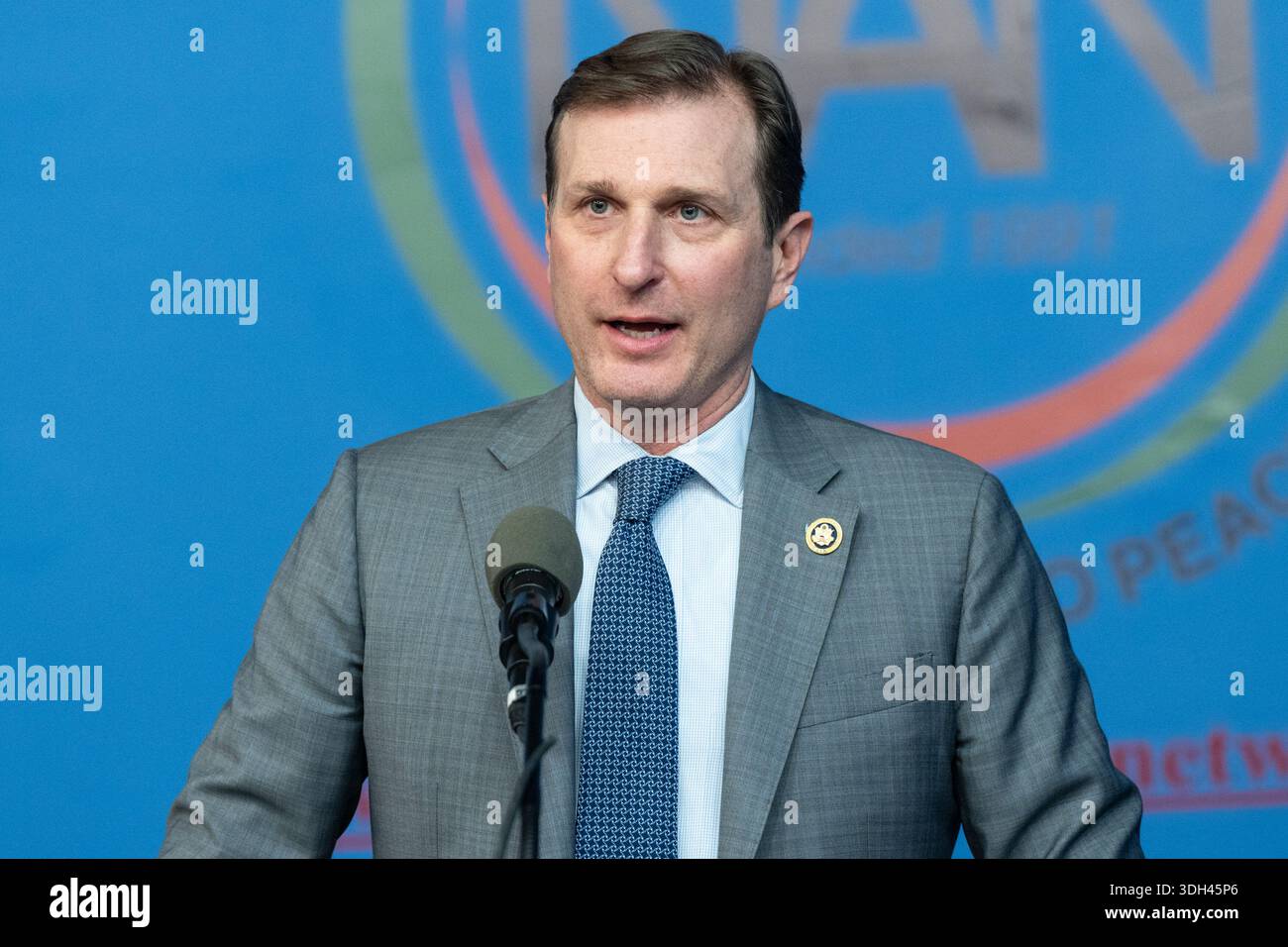 New York, NY, January19, 2026: Congressman Dan Goldman speaks during ...