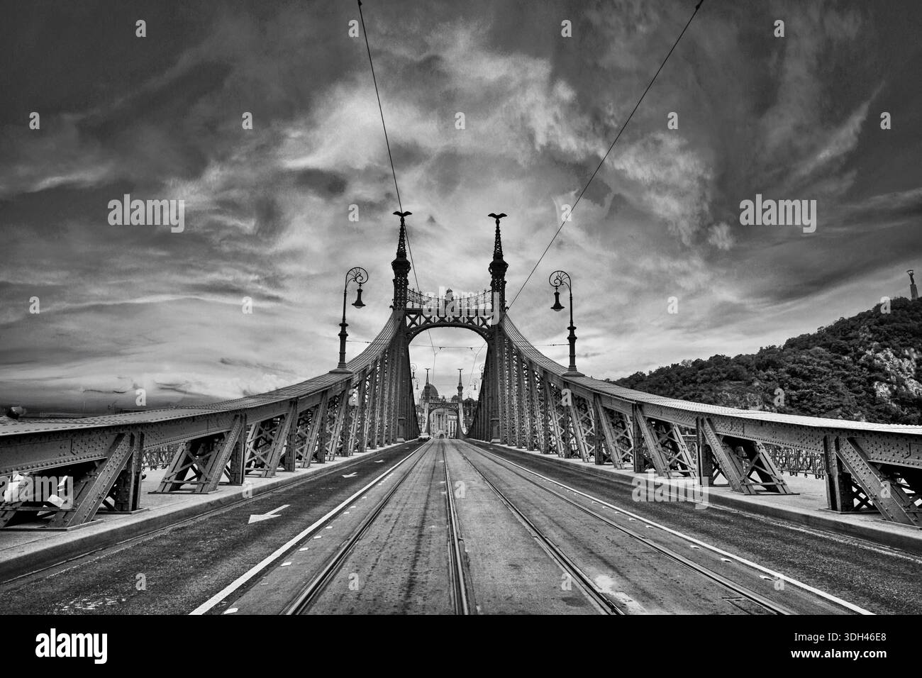 Liberty bridge budapest black white hi-res stock photography and images ...
