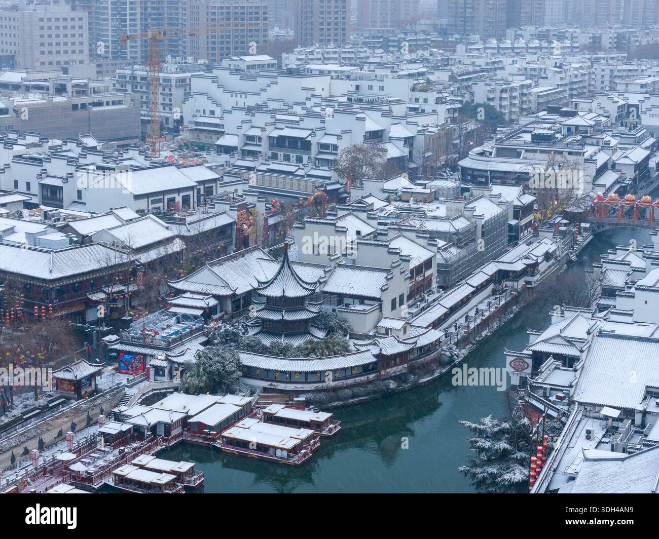 NANJING, CHINA - JANUARY 20, 2026 - Snowy scenery captured in the ...