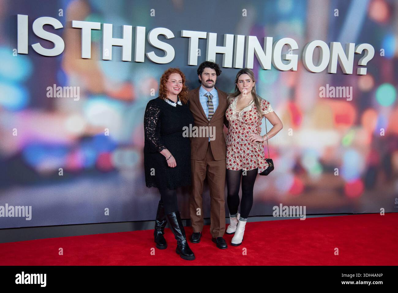Amy Gledhill, Paddy Young and Harriet Kemsley attend the "Is This Thing ...