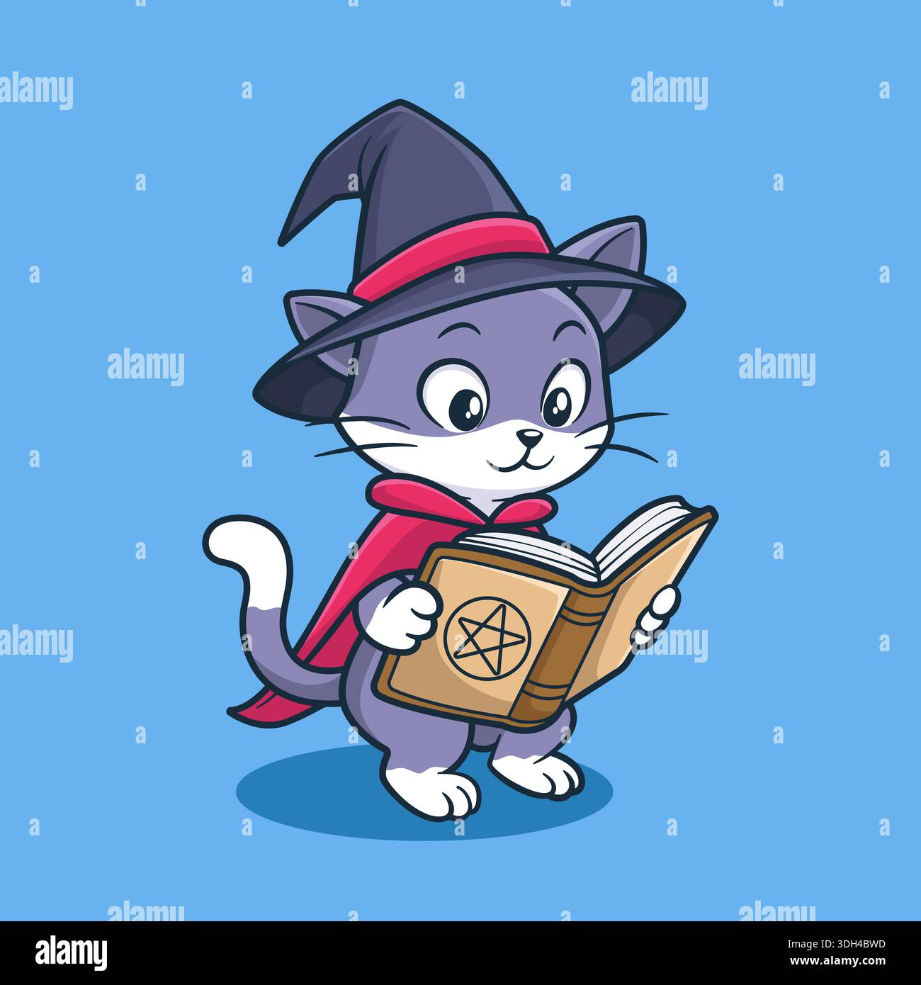 Witch book illustration Stock Vector Images - Alamy