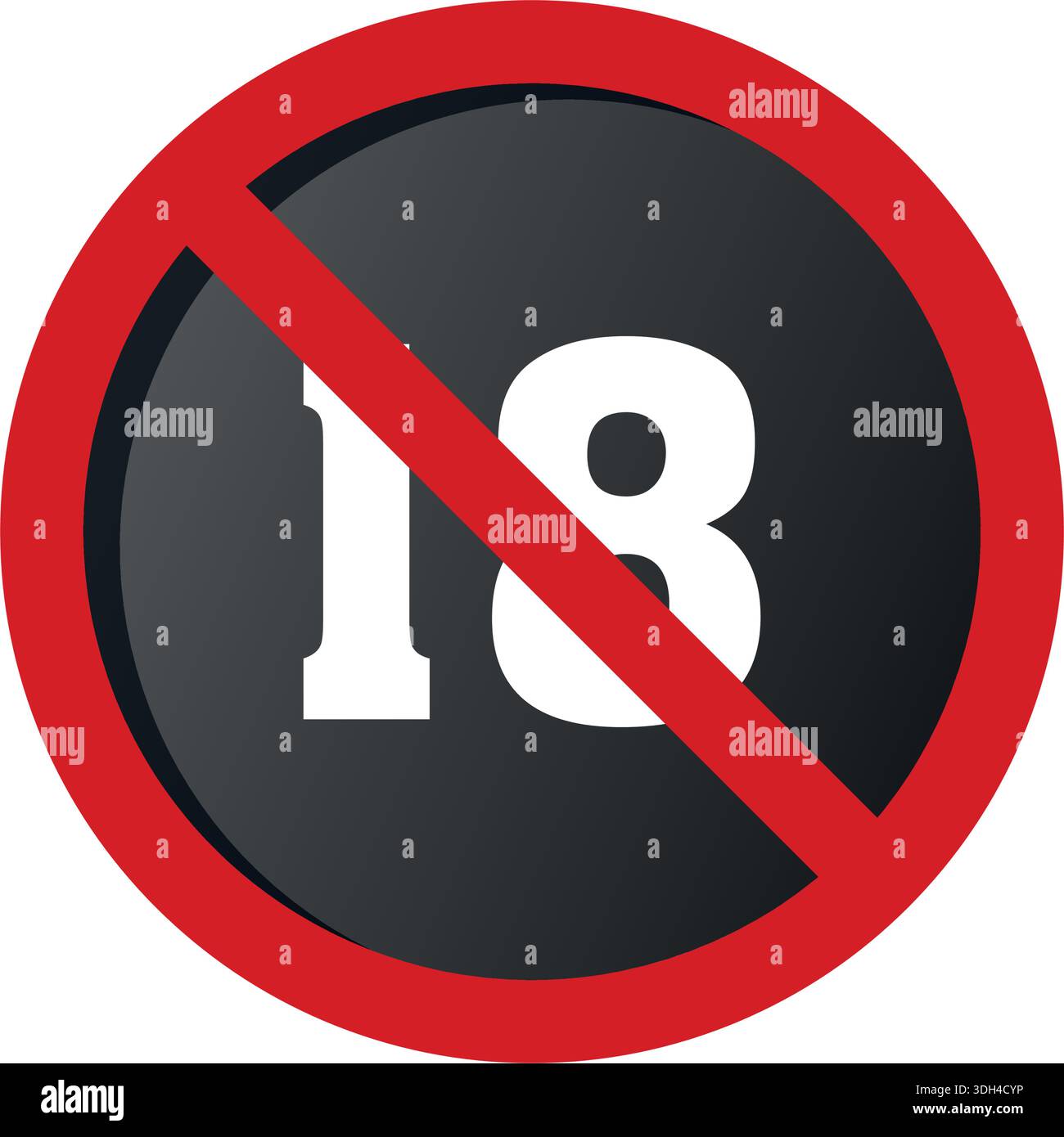 Adults Only Warning Sign: Age Restriction Icon and Content Advisory ...