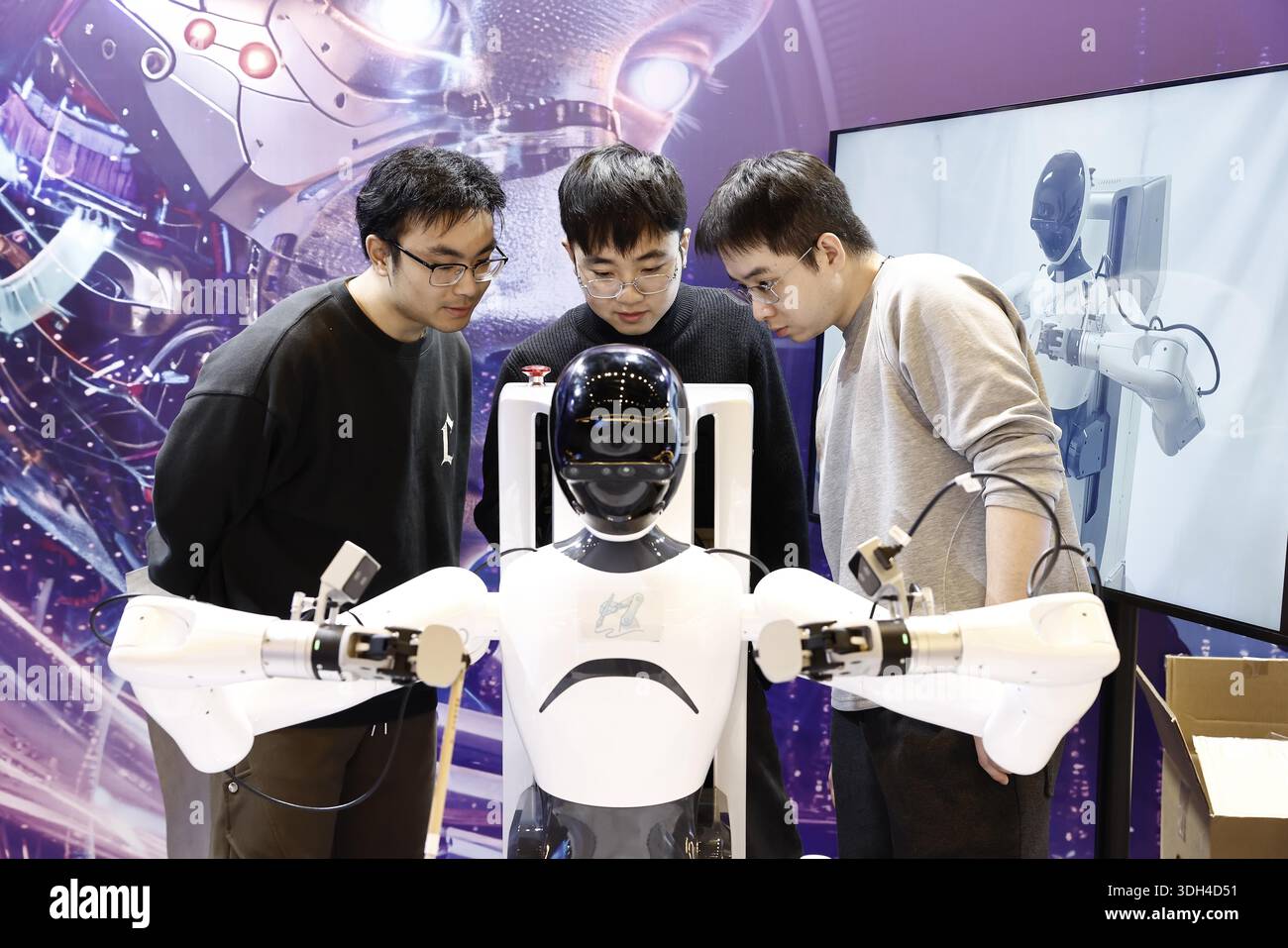 **CHINESE MAINLAND, HONG KONG, MACAU AND TAIWAN OUT** Staff debug the ...