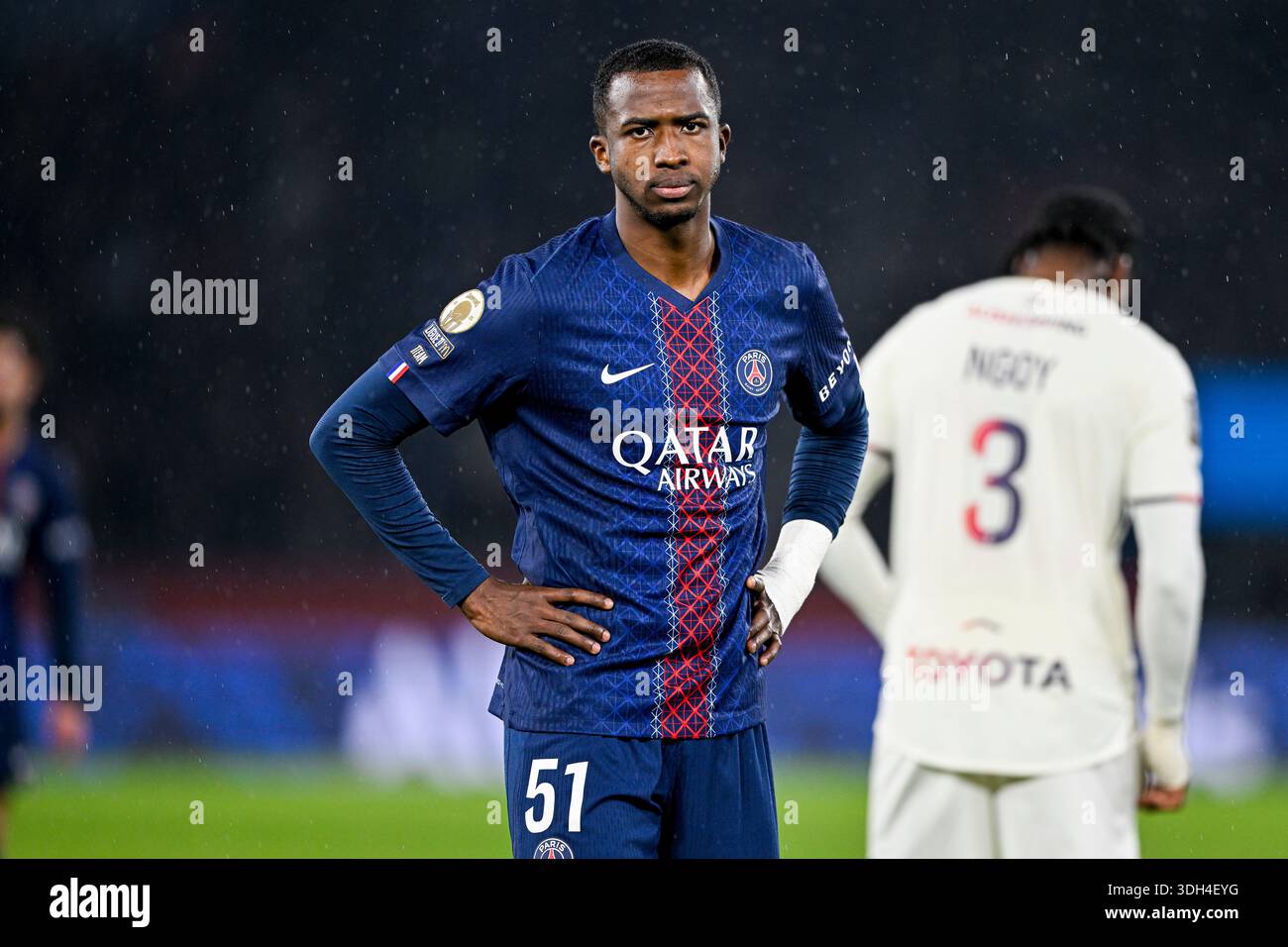 Willian Pacho during the Ligue 1 football (soccer) match Paris Saint ...