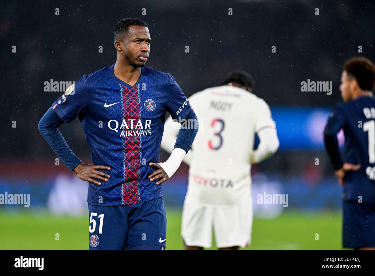 Willian Pacho during the Ligue 1 football (soccer) match Paris Saint ...