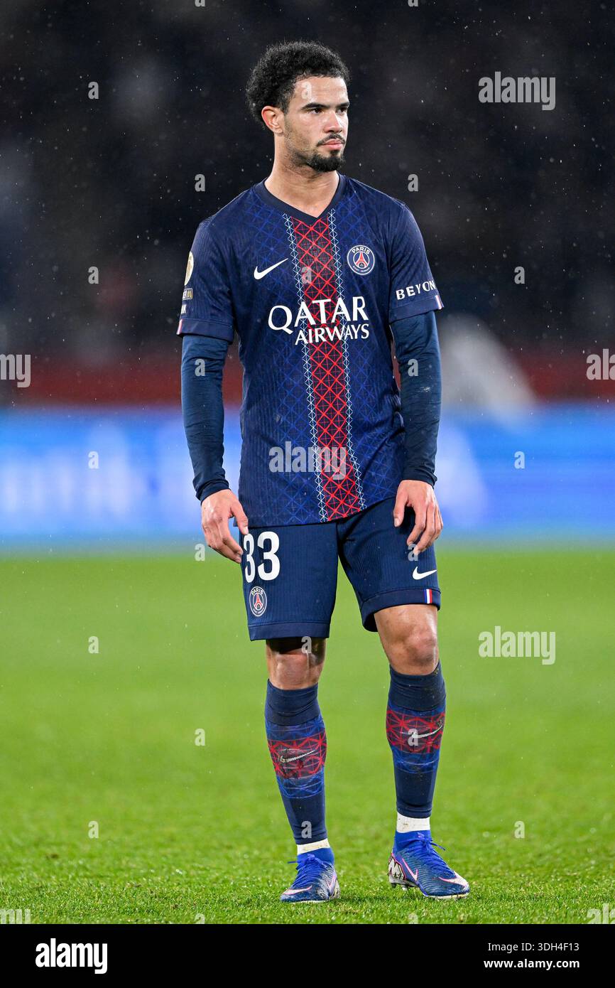 Warren Zaire-Emery during the Ligue 1 football (soccer) match Paris ...
