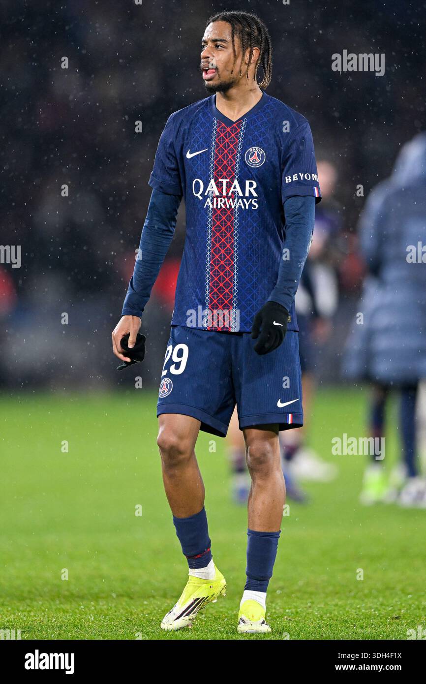 Bradley Barcola and Lucas Hernandez during the Ligue 1 football (soccer ...
