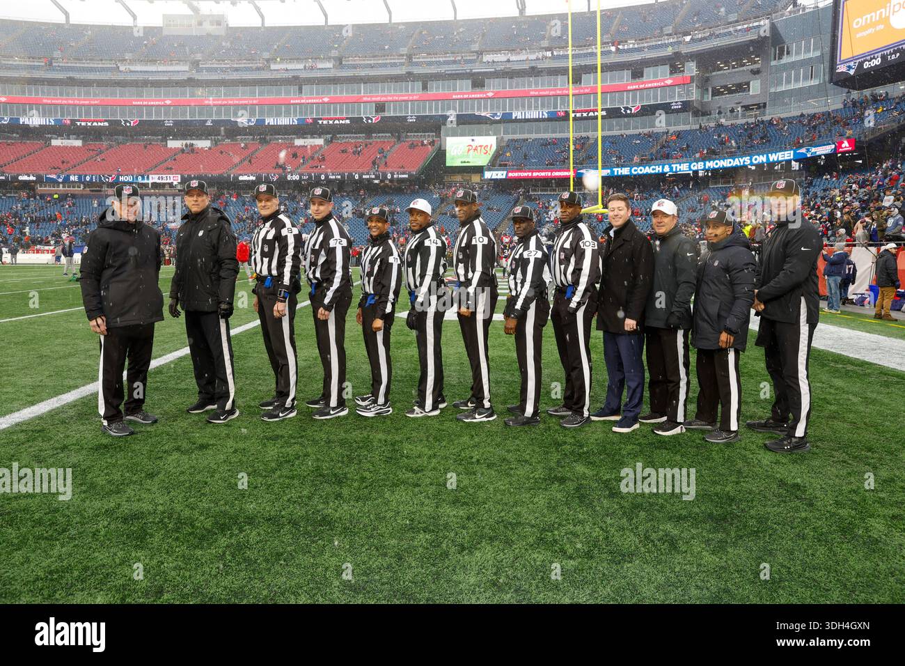 Starting third from left, NFL down judge Dana McKenzie (8), field judge ...