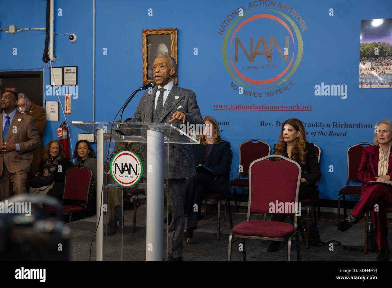 Rev. Al Sharpton speaks during a Martin Luther King Jr. Day event in ...