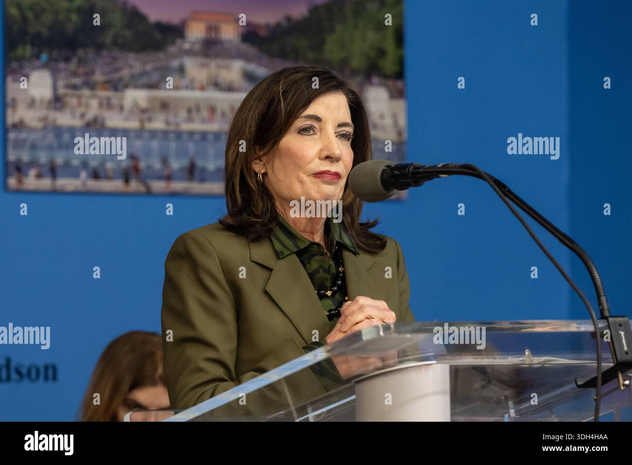 New York State Governor Kathy Hochul speaks during a Martin Luther King ...