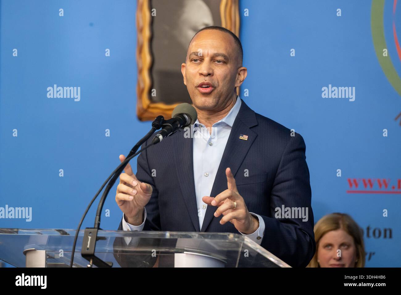 U.S. Rep. Hakeem Jeffries (D-NY) speaks during a Martin Luther King Jr ...