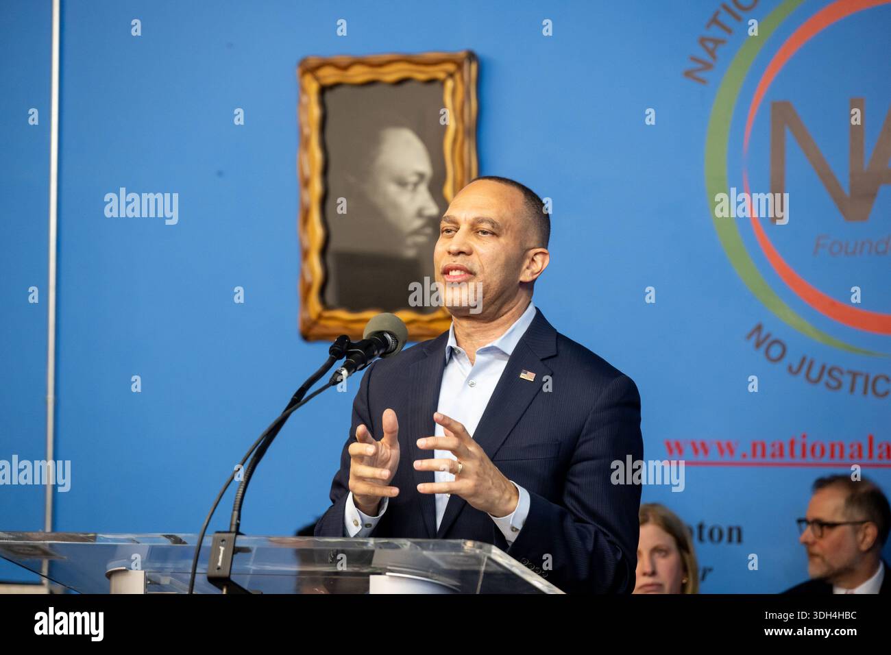 U.S. Rep. Hakeem Jeffries (D-NY) speaks during a Martin Luther King Jr ...