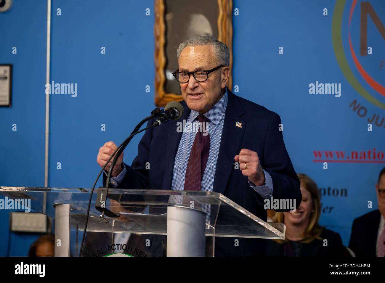 U.S. Senator Chuck Schumer (D-NY) speaks during a Martin Luther King Jr ...
