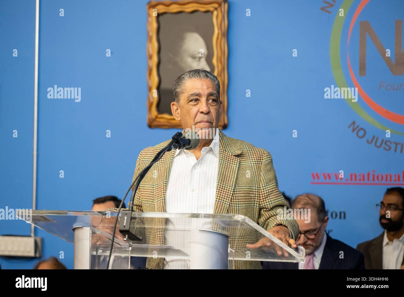 U.S. Representative Adriano Espaillat (D-NY) speaks during a Martin ...