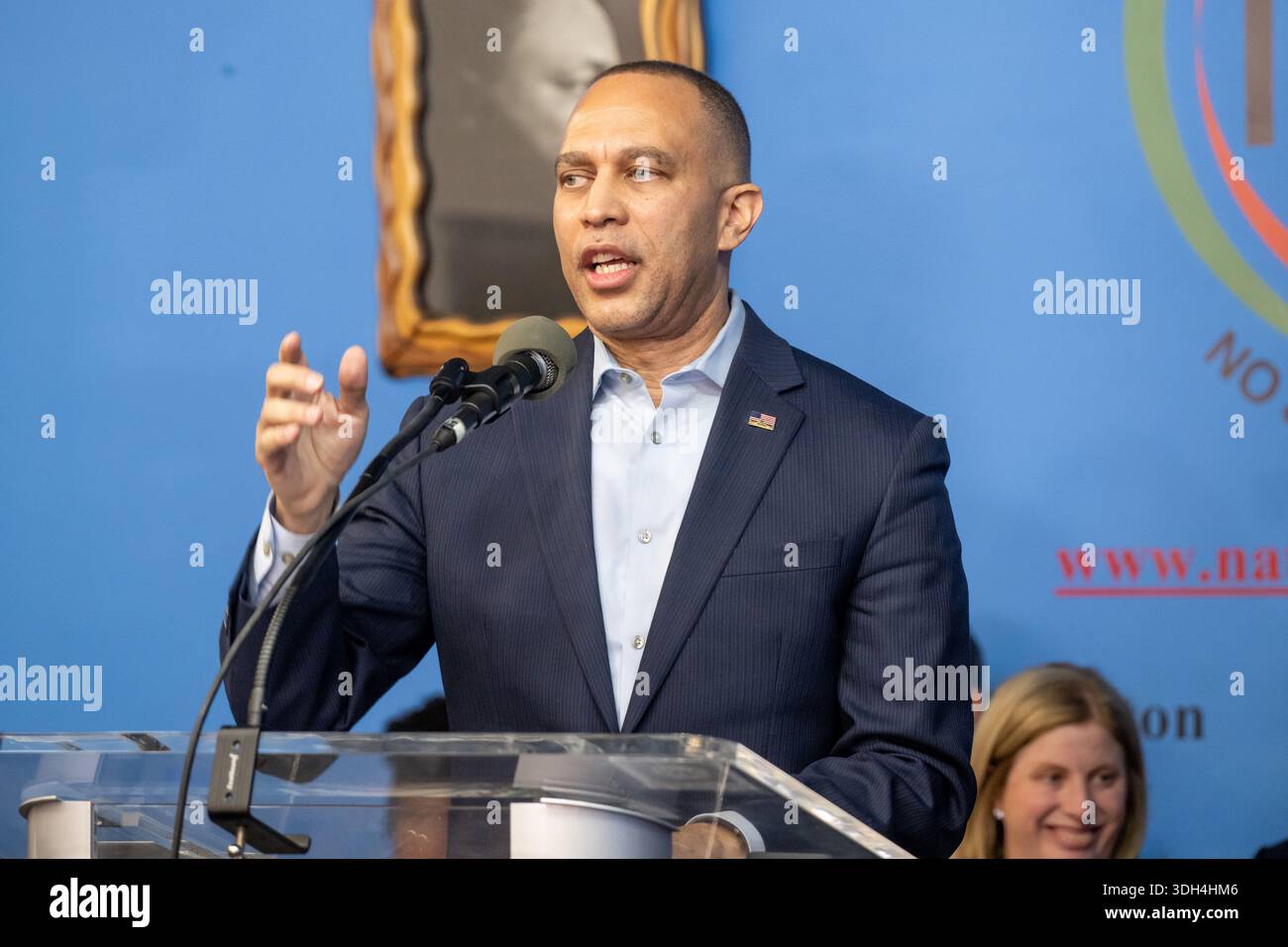 U.S. Rep. Hakeem Jeffries (D-NY) speaks during a Martin Luther King Jr ...