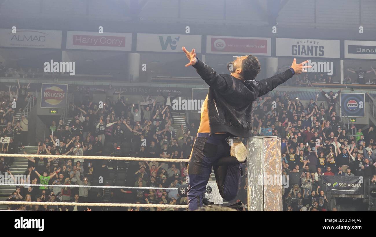 Belfast, Northern Ireland. 19 January 2026. Finn Balor is pictured ...