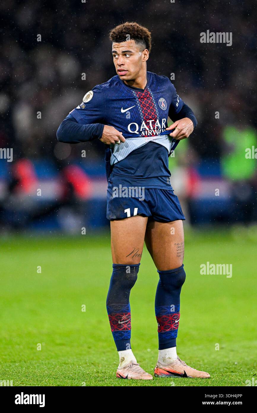 Desire Doue during the Ligue 1 football (soccer) match Paris Saint ...