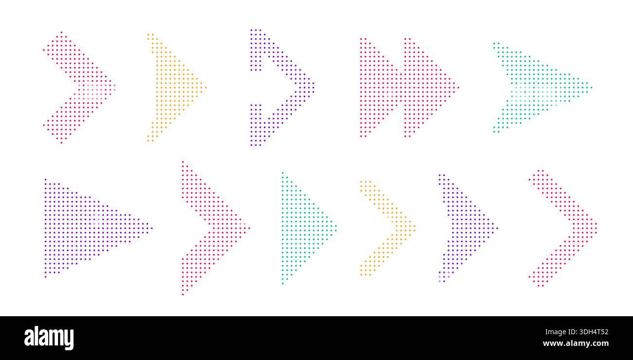 Triangle arrow set direction Stock Vector Images - Alamy