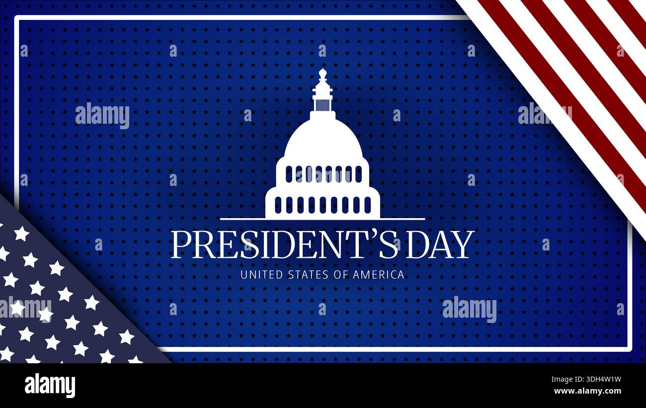 Celebration of President's Day in the United States with prominent ...