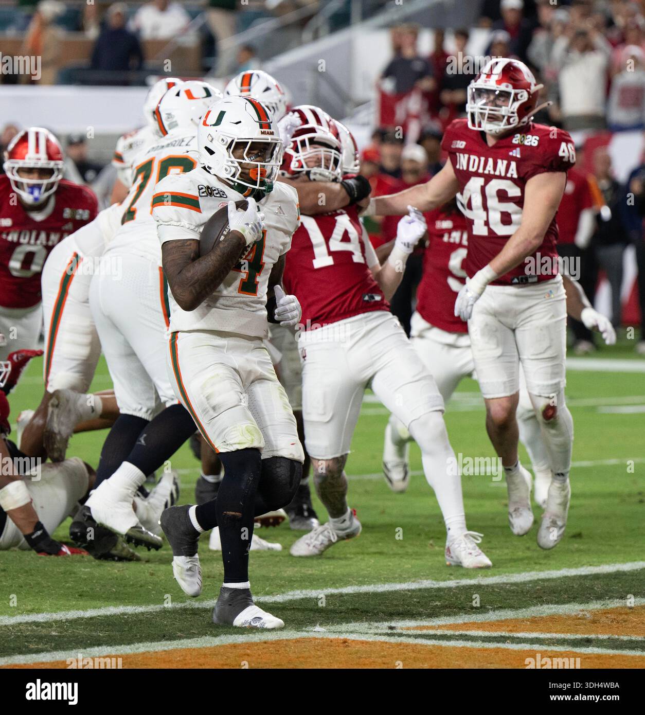 Miami, Florida, USA. 19th Jan, 2026. Miami player #4 RB MARK FLETCHER ...