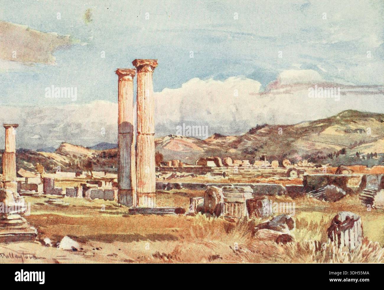 OLYMPIA. THE PALAESTRA AND REMAINS OF THE TEMPLE OF ZEUS This view is ...