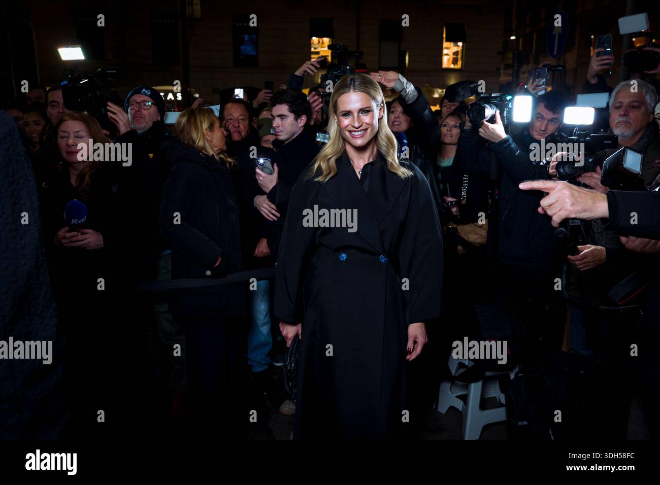 Michelle Hunziker Milan Fashion Week - Men F/W 2026-27 Ea7 Celebrates ...