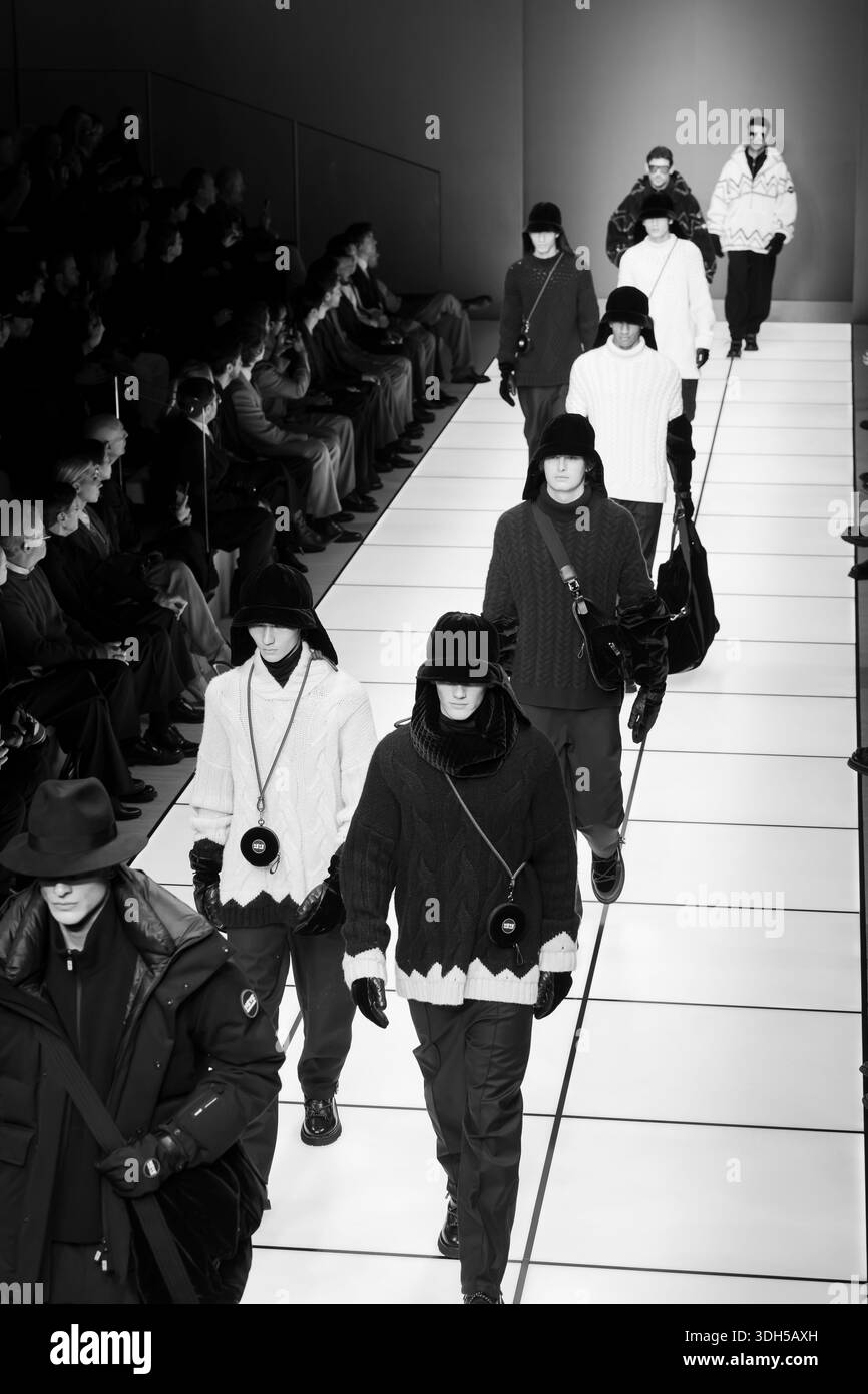 Milan Fashion Week - Men F/W 2026-27 Giorgio Armani Fashion Show Vibes ...