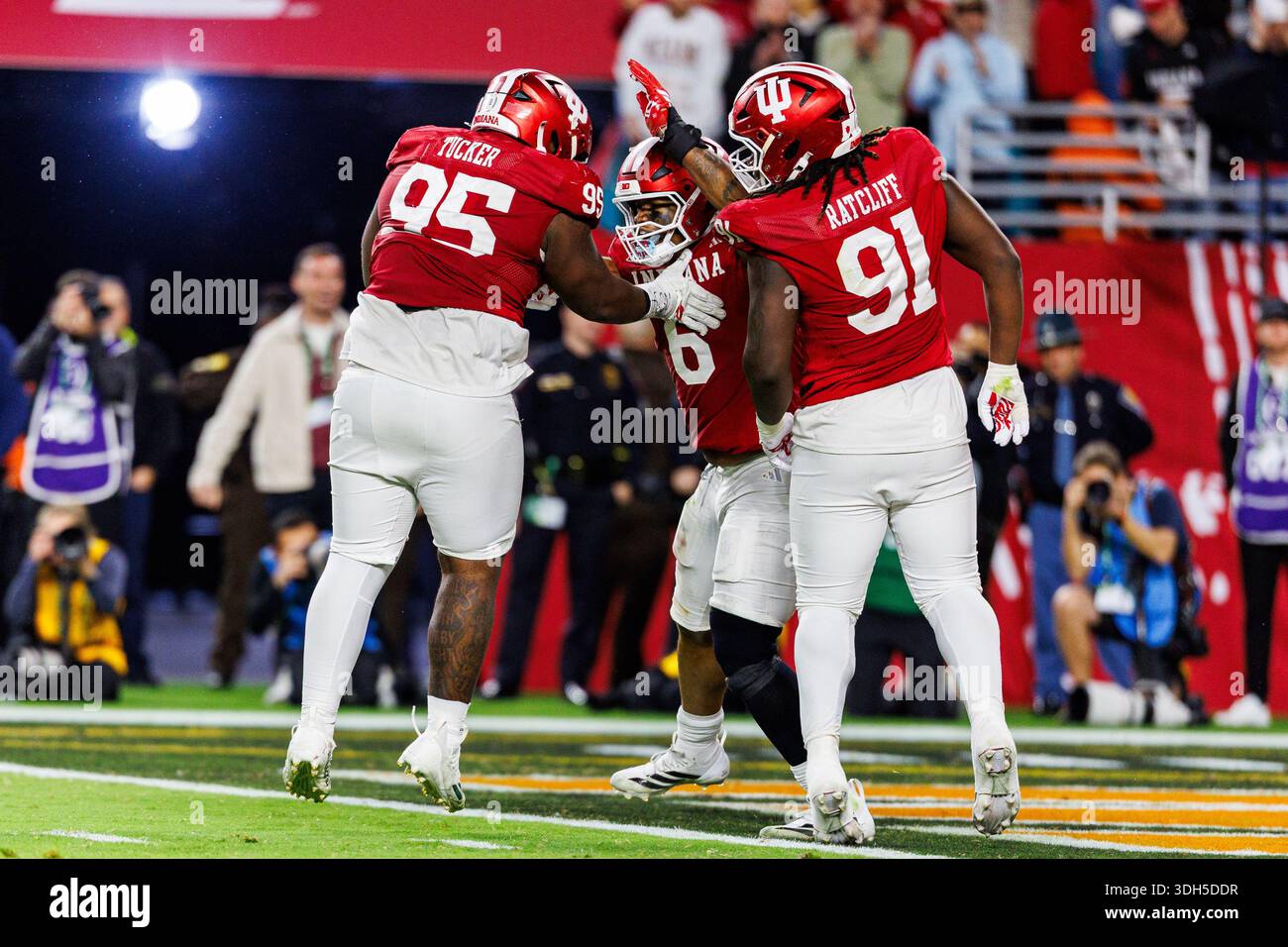 Miami Gardens, Florida, USA. 19th Jan, 2026. Indiana defensive lineman ...