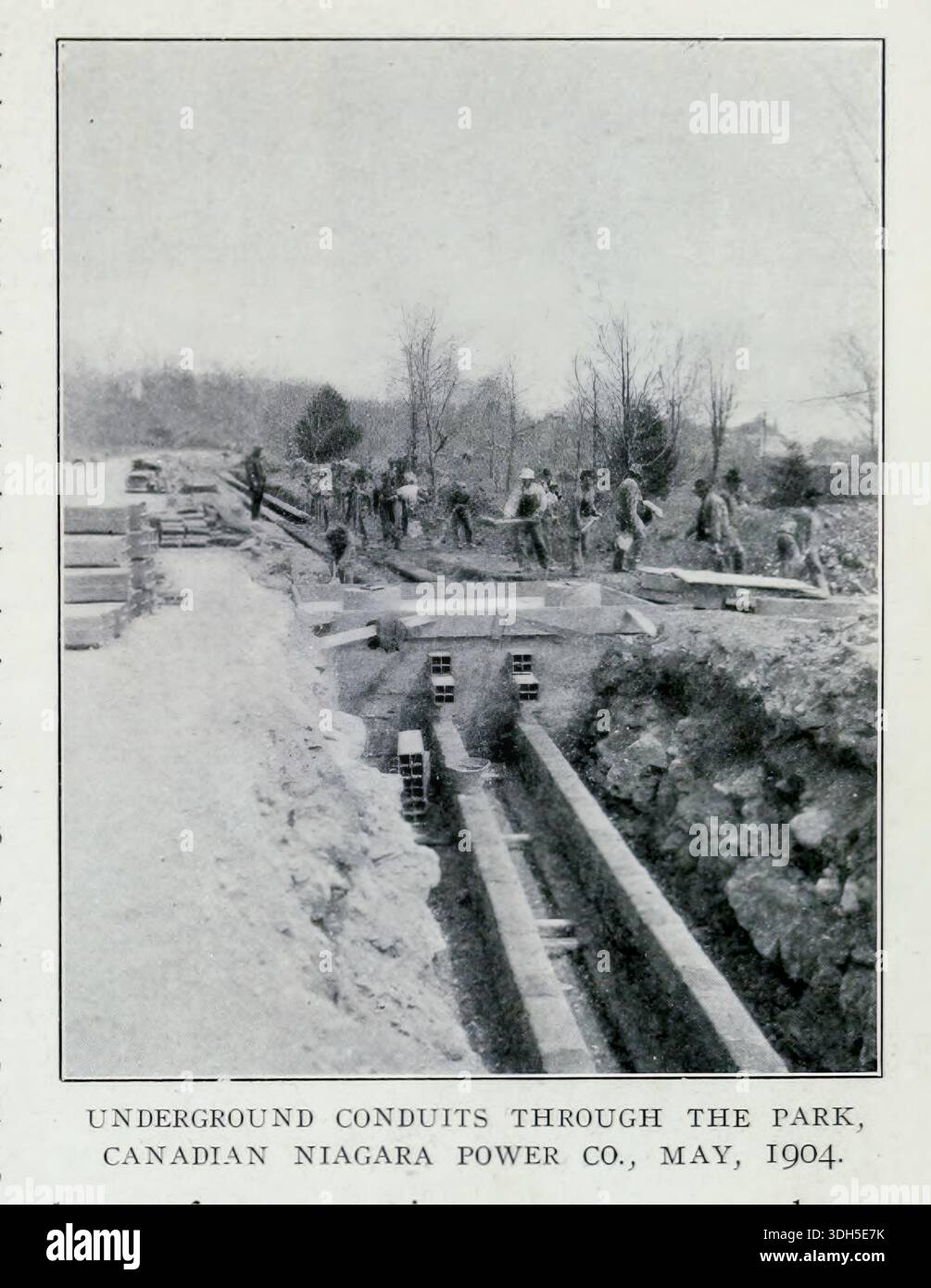 UNDERGROUND CONDUITS THROUGH THE PARK. CANADIAN NIAGARA POWER CO., MAY ...