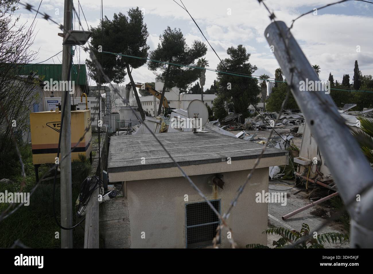 Israeli bulldozers demolish a UNRWA compound, belonging to the U.N ...