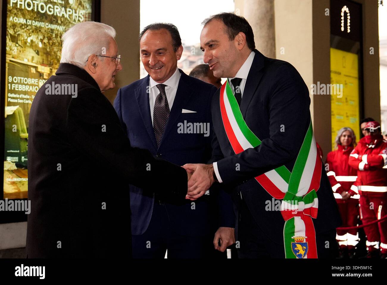 President of the Republic Sergio Mattarella and Stefdano Lo Russo Mayor ...