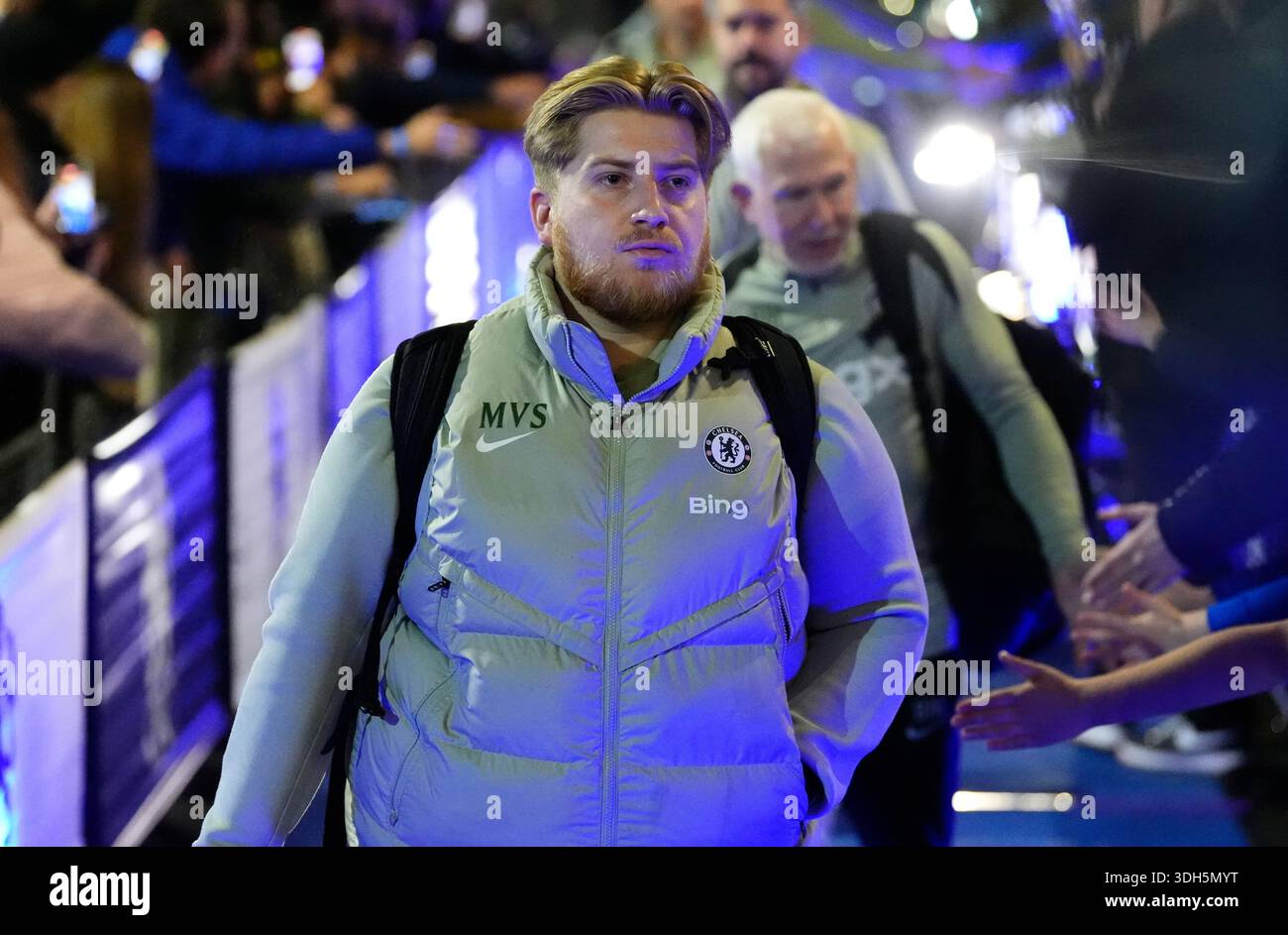 Chelsea video analyst Max Vogelsang-Szczupak arriving before the ...