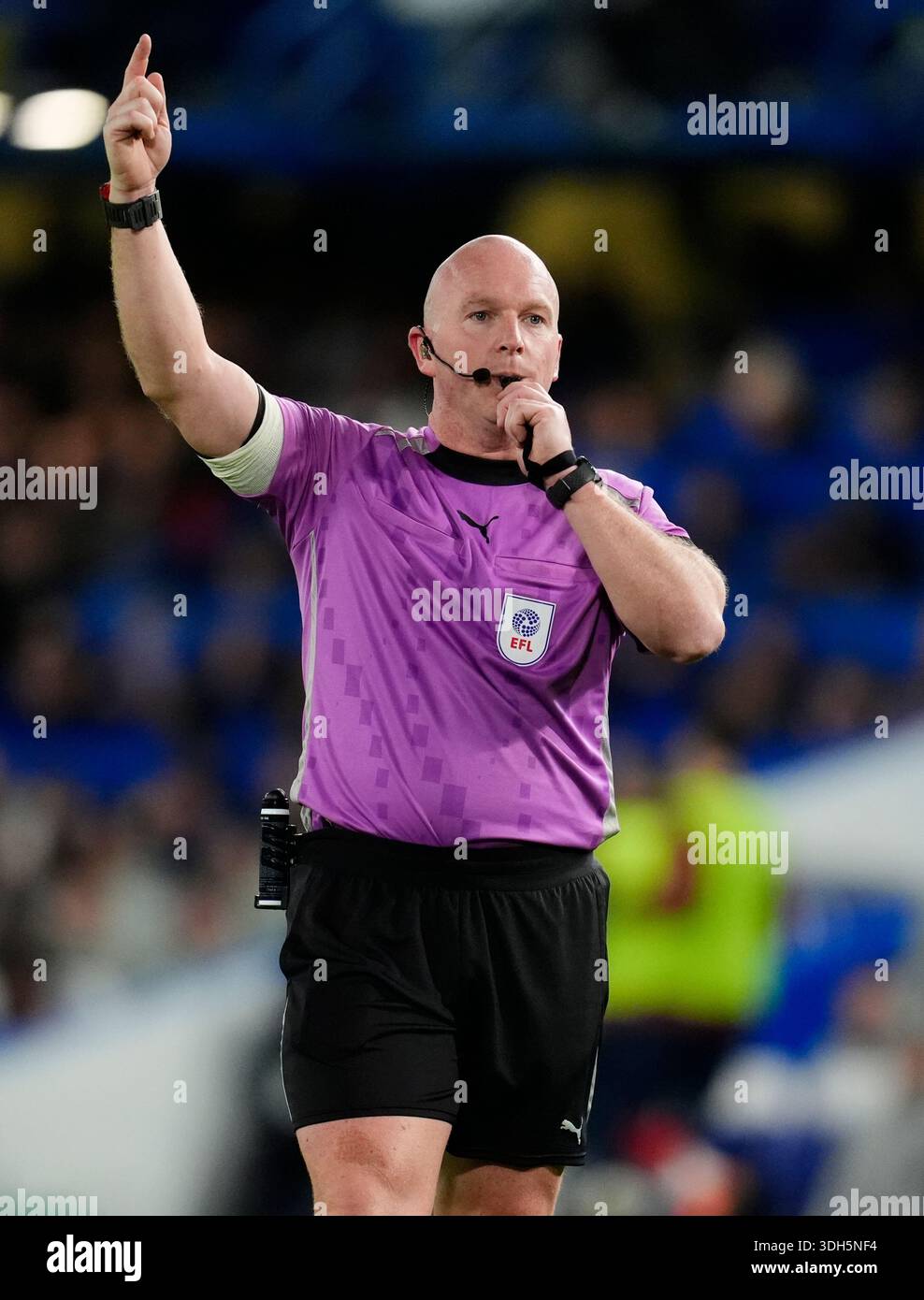 Referee Simon Hooper during the Carabao Cup semi-final first leg match ...