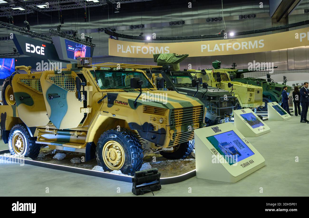 Doha, Qatar. 19th Jan, 2026. Military armoured vehicles seen on display ...