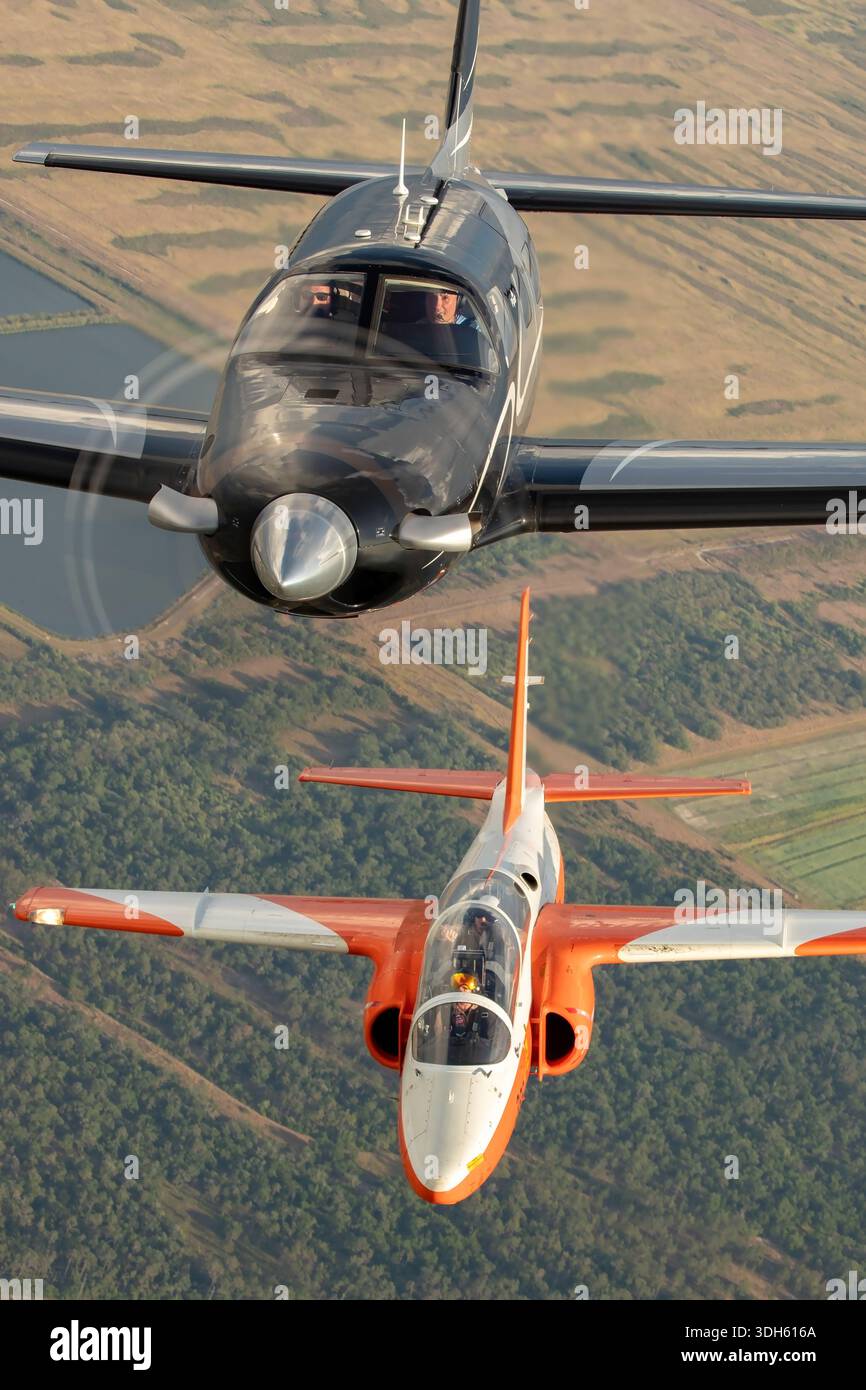 Air to air formation scene featuring Piper PA-46-600TP M600 aircraft ...