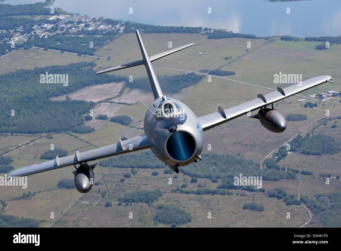 Photograph of a PZL-Mielec Lim-5 jet fighter aircraft, which is the ...