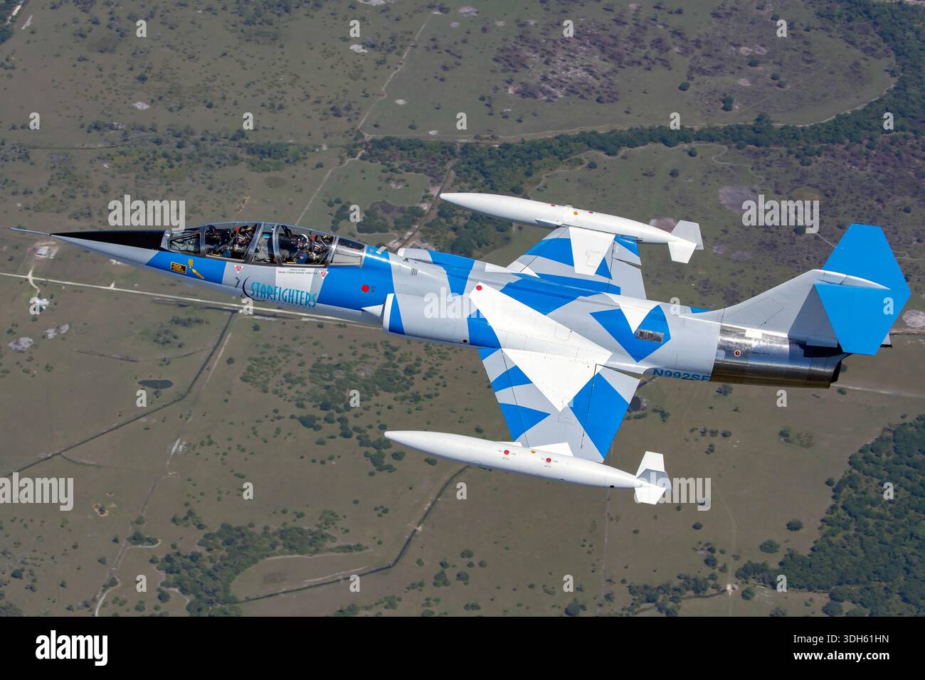 Air to air image of a Lockheed Martin TF-104G Starfighter jet aircraft ...