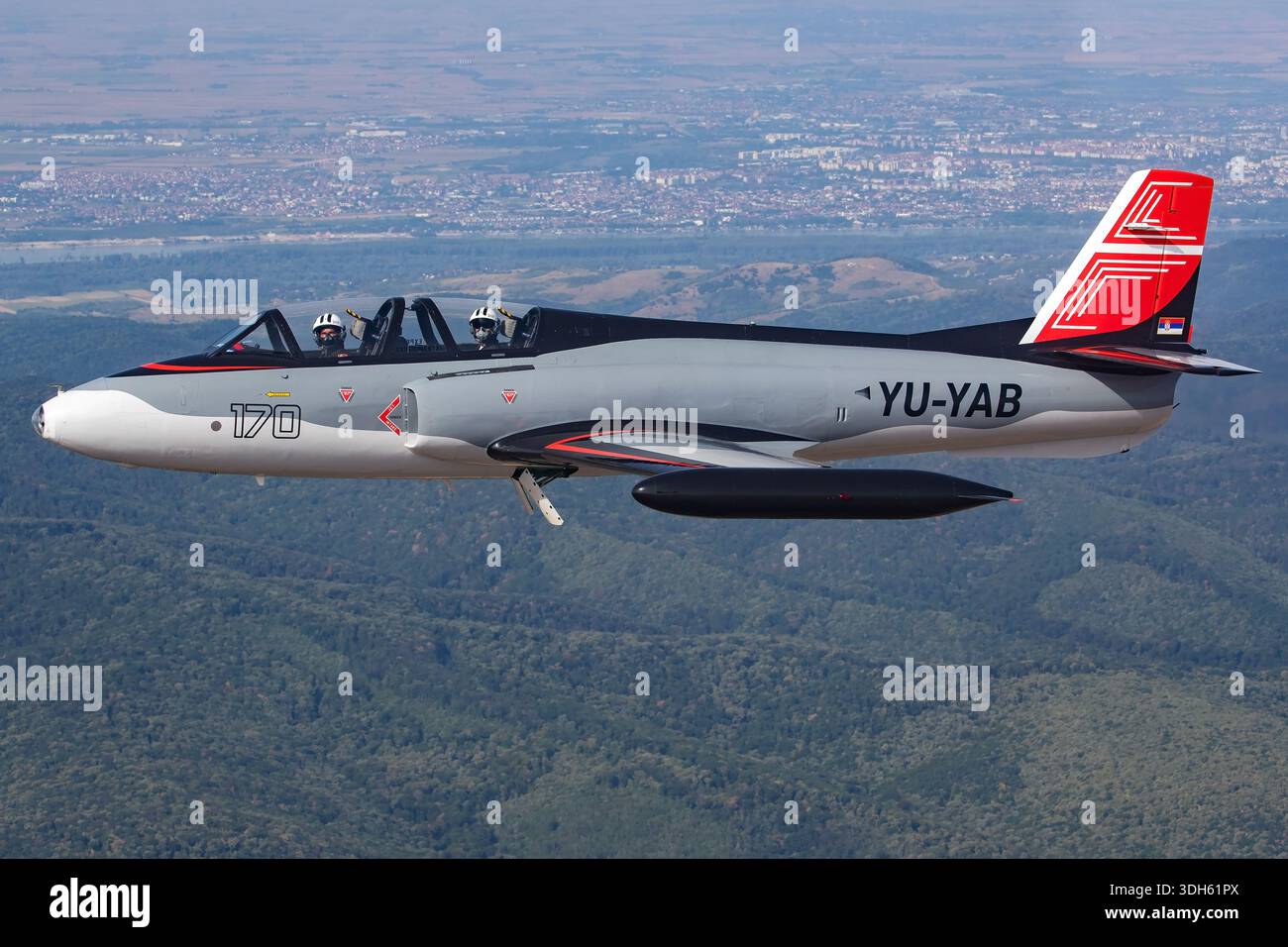 A Soko G-2A Galeb jet trainer belonging to the Aeronautic Association ...