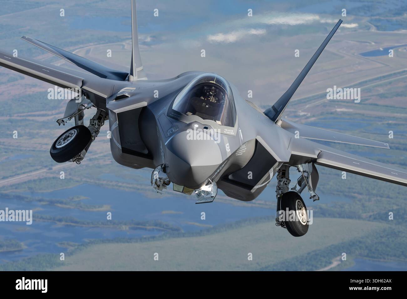 The U.S. Navy F-35C Lightning II NJ-452 from VFA-125 Rough Raiders is ...