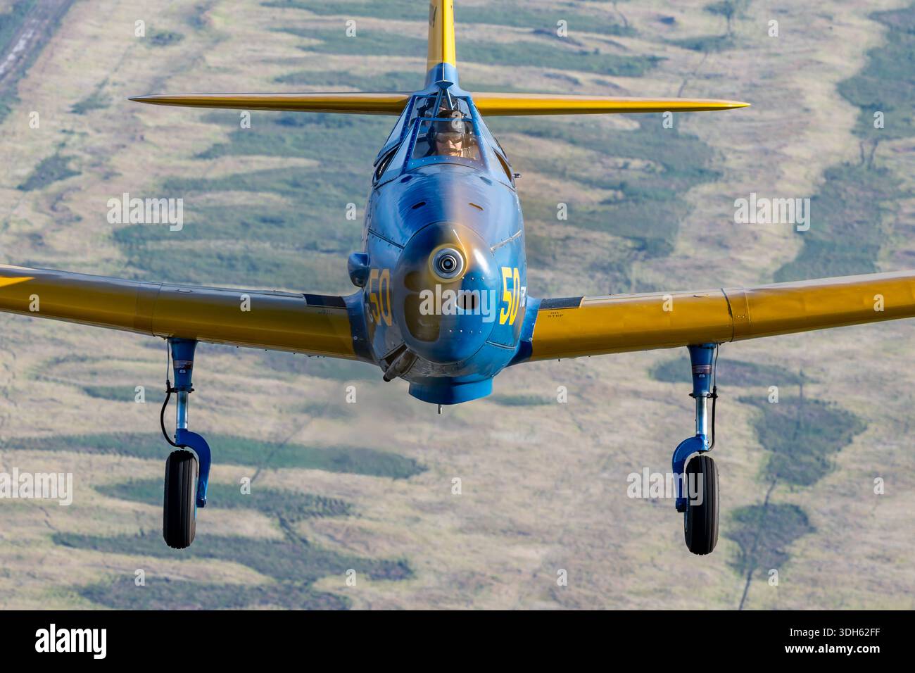 Formation flight of Fairchild M-62A Cornell N53656, alternate serial ...