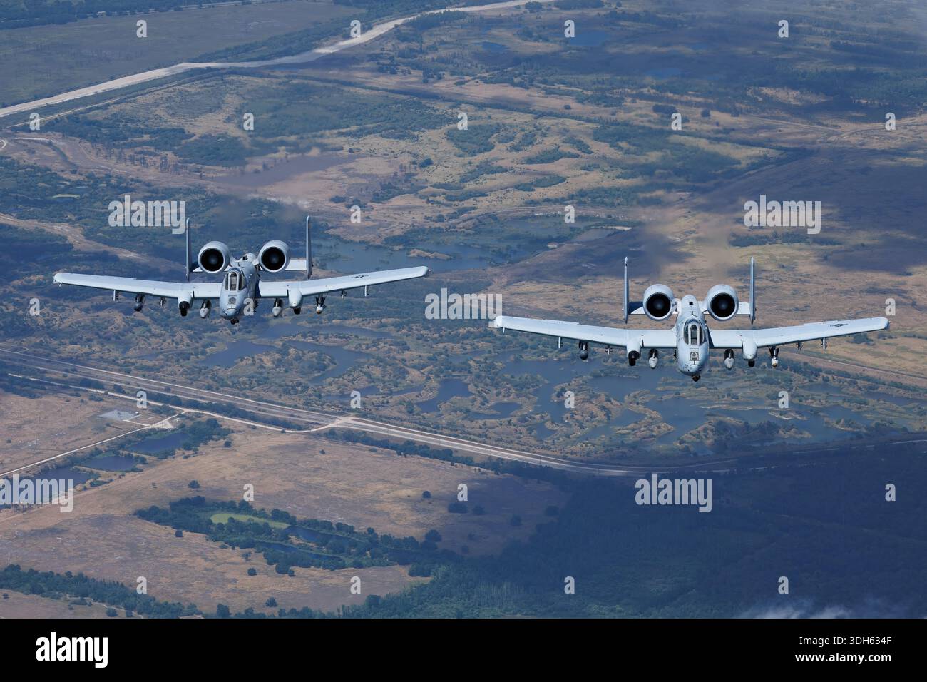 The U.S. Air Force Fairchild A-10 Thunderbolt II, nicknamed 'Warthog ...
