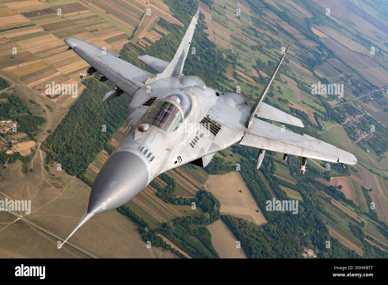 This image shows a Serbian Air Force Mikoyan-Gurevich MiG-29 fighter ...