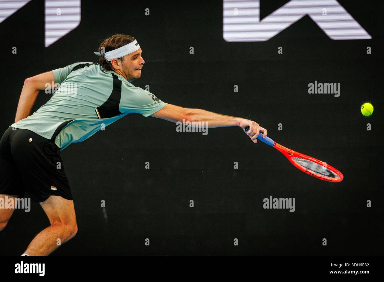 Melbourne, Australia. 20th Jan, 2026. USA's Taylor Fritz during a first ...