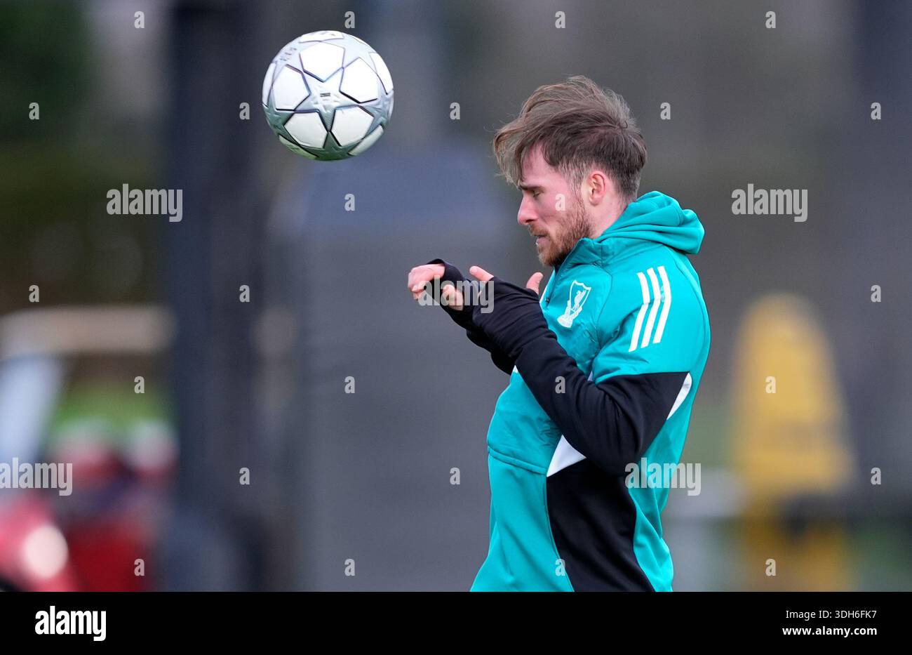 Liverpool's Alexis Mac Allister during a training session at the AXA ...